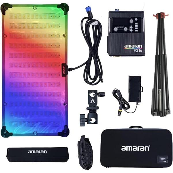 Aputure Amaran F21C RGBWW撮影ライト100Ｗ 折り畳み式 巻き取り可能 サイズ60*30cm CRI ?95，TLCI ?98 色温度2500K-7500K 3460lux @1m(7500K) アプリ制御 15種類...