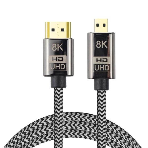 xiwai Micro HDMI - HDMI 2.1 Ultra-HD UHD 8K 60hz 4K 120hz ケーブル 48Gbs HDMIコード カメラタブレット用 (1.0m)商品コード：66079696235型番：xiwai-1...
