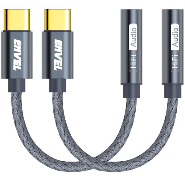 ENVEL イヤホン ジャック 変換 タイプc イヤホン アダプター 2個 USB Type C 3.5 mm オーディオ 変換 Samsung Galaxy S23 S22 S21 S20 FE Ultra Tab S8 S7 iPhon...
