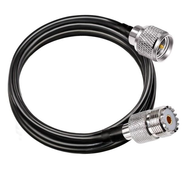 ミニ UHF オス-メス延長ケーブル ミニ UHF オスプラグ - SO239 PL259 メスジャック同軸ジャンパーケーブル RG58 CB ラジオアンテナ用 6.6 フィート (2 メートル)商品コード：66079696324型番：58...