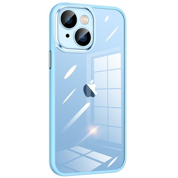 Donocao iphone 14専用ケース クリア シリコン耐衝撃 カメラカバー付き 強化ガラスフィルムレンズ保護 超透明アクリル背面プレート 薄型 アイホン14 御洒落なメッキ金属リング 黄変防止 指紋防止 ワイヤレス充電対応 人気 防...