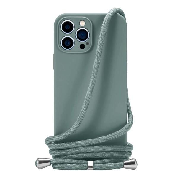 Handodo Apple iPhone 14 Pro 用 ケース iPhone 14 Pro カバー ネック ショルダー ストラップ付き スマホ シリコン カバー 紐付き 斜めがけ 織りストラップ付き 調節可能なショルダー クロスボディ ...