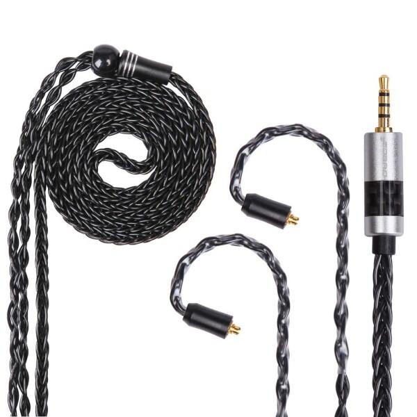 FDBRO 銀メッキ線 イヤホン 交換用リケーブル 金属製プラグ (MMCX, 2.5mm+黒色)商品コード：66079696896サイズ：MMCX-2.5カラー：黒純銅銀メッキケーブルは優れた音伝導を持っており、騒音少なくて音が透過してい...