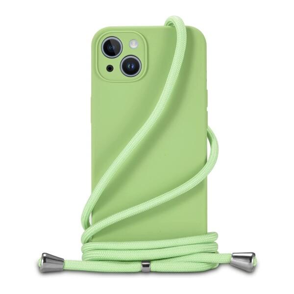 Handodo Apple iPhone 14 Plus 用 ケース iPhone 14 Plus カバー ネック ショルダー ストラップ付き スマホ シリコン カバー 紐付き 斜めがけ 織りストラップ付き 調節可能なショルダー クロスボデ...