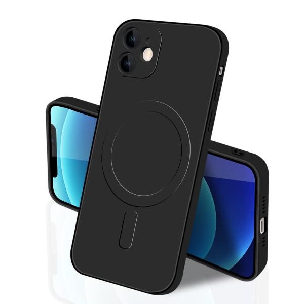 JOUMIN YAO For IPhone 12 Mini MagSafe ケース マグネット搭載 シリコン アイフォン12Mini カバー スマホケース 全面保護 耐衝撃 液体シリコーン 薄型 ワイヤレス充電対応 ストラップホール付き 滑...