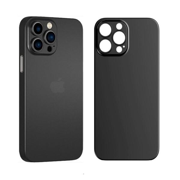 fine-R iPhone14 Pro 用 ケース ブラック Air Skin 超薄型 0.3mm 超軽量 8g マット加工 PP素材 指紋防止 レンズ保護対応（iP14Pro ブラック）商品コード：66079697227型番：fR-IPサ...