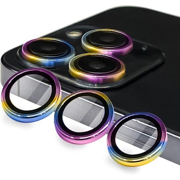 AMAPC for iPhone13 pro カメラフィルム 2023 iPhone13 pro max 用カメラフィルム iPhone13 pro 用レンズ保護カバー 薄型 強化ガラス 耐衝撃 独立型 黒縁取り 露出オーバー防止 アルミ合...