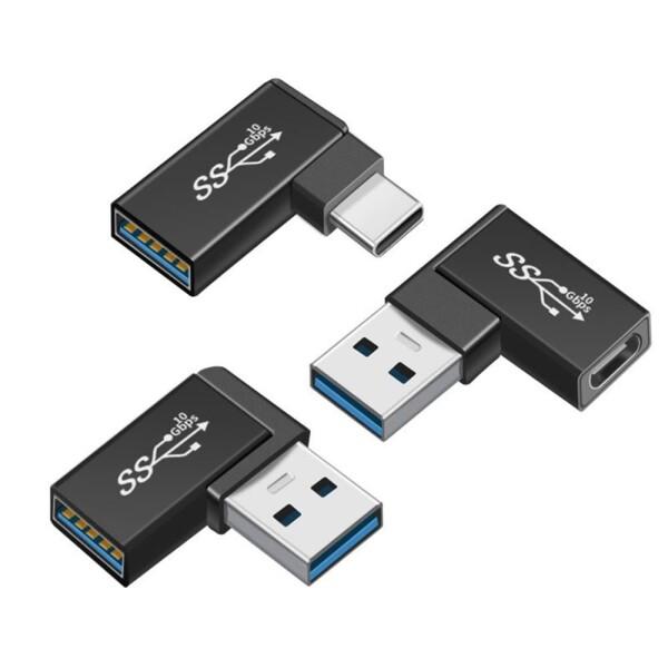 Xiwai 3個/ロット角度付き90度USB3.1タイプCオスメスからUSB3.0タイプAメスOTGデータ10Gbpsアダプター商品コード：66079697412型番：be80ed74-ddfe-4654-a127-41a044ccdf14...