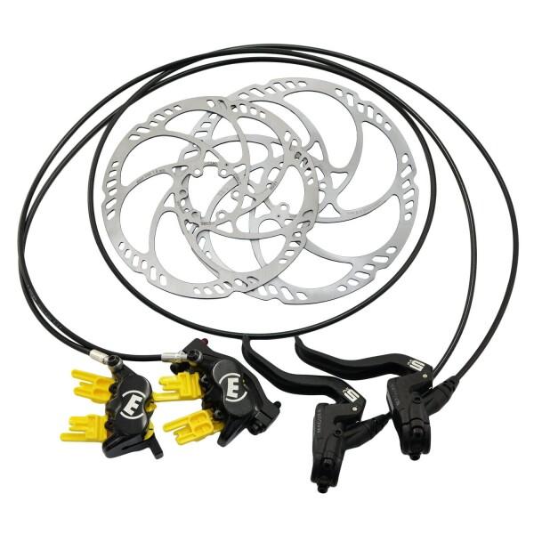 Magura MT5 4-Piston Post Mount Hydraulic Disc Brake Set w/ 180&amp;203mm Rotor (F+R), MG2557商品コード：66079697770ergonomic, ...