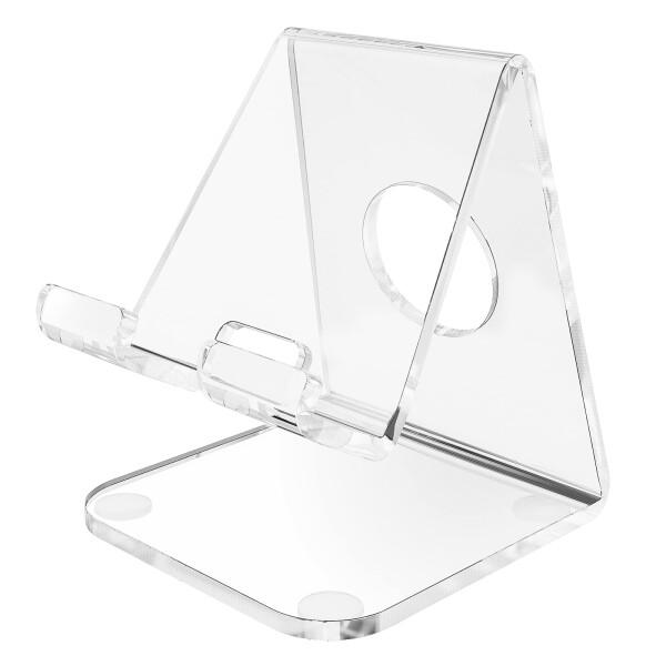 AKEIE スマホ スタンド 卓上 ホルダー 滑り止め 軽量 安定 持ち運びやすい コンパクト 充電スタンド 4-7インチ iPhone android対応 縦置き 横向き 透明 アクリル製商品コード：66079698298型番：Phone...
