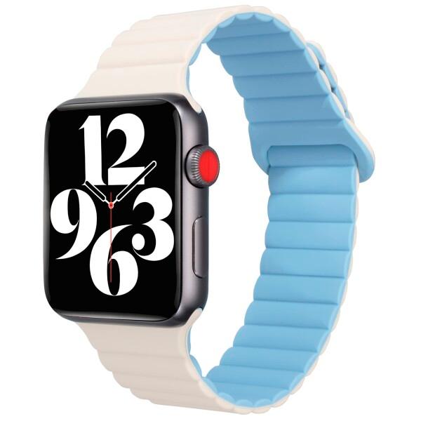 BinGeLi コンパチブル アップルウォッチ バンド シリコン 磁吸引式ループ 自由調整 Apple Watch バンド スポーツ 磁気素材 耐衝撃 防汗 肌にやさしい 交換ベルト38mm 40mm 41mm 42mm 44mm 45mm...