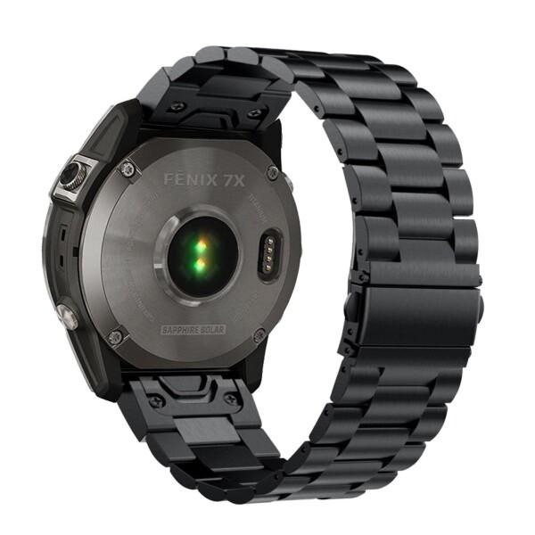 Quickfit 26mm 交換 ベルトに適合ガーミン Fenix 7X / Fenix 6X / Fenix 5X / Enduro/Instinct 2X ステンレス鋼製 時計バンド 耐久性 瞬時取り付けストラップ コンパチブルに対応G...