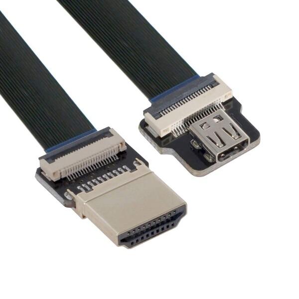 Xiwai CYFPV HDMIオス-マイクロHDMIメス延長FPCフラットケーブル 1080P FPV HDTV マルチコプター 航空写真用 (0.2M)商品コード：66079700020型番：HD-188-BK-0-2M-XYサイズ：0...