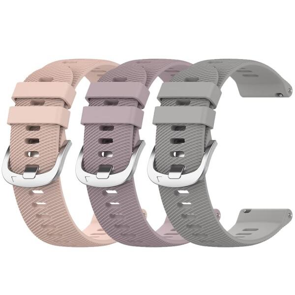 Miimall対応Garmin Venu/Venu 2 Plus/Forerunner 245 バンド 20mmベルト対応 通気性ベルト 柔軟なシリコン 簡単取付 調節可能 軽量 Garmin Venu SQ 男女通用 耐久性 防水防汗（ラ...