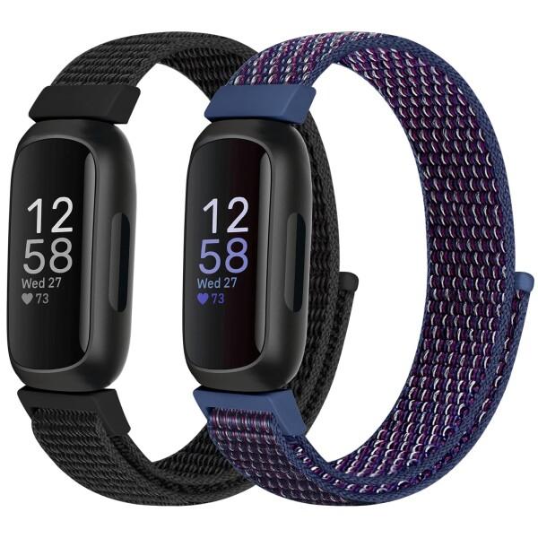 (Bcuckood) 時計バンド Fitbit Inspire 3/Inspire 2/Inspire HR/Inspire/Fitbit Ace 3/Ace 2 ナイロン スポーツループ 通気性 調節可能な交換用リストバンド ストラップ ...