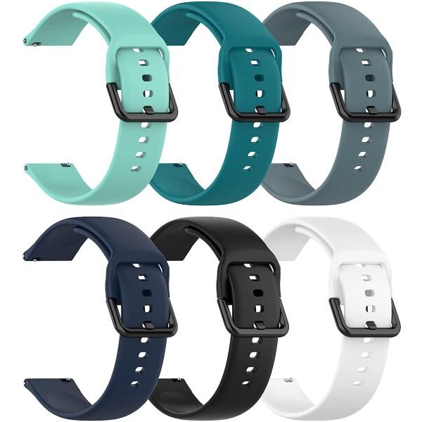 (Turnwin) For Veryfitpro ID205LスマートウォッチおよびID205G、ID205S、ID205U、SW020、SW023、SW025スマートウォッチシリコンバンド用女性用交換用時計バンド（6パック）商品コード：6...