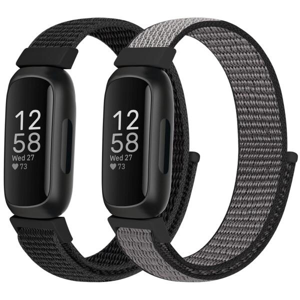 (Bcuckood) 時計バンド Fitbit Inspire 3/Inspire 2/Inspire HR/Inspire/Fitbit Ace 3/Ace 2 ナイロン スポーツループ 通気性 調節可能な交換用リストバンド ストラップ ...