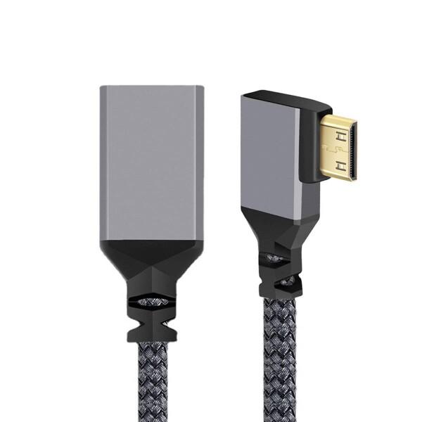 chenyang CY Mini HDMI - HDMIケーブル、Mini HDMI 1.4オス-HDMIメス 4K延長ケーブル 90度左角度商品コード：66079701177型番：CY-HD-004-LEカラー：Mini-HDMI左角度。...