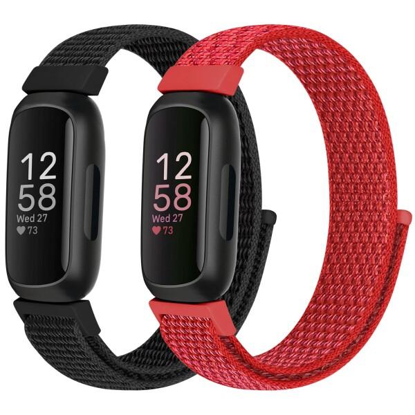 (Bcuckood) 時計バンド Fitbit Inspire 3/Inspire 2/Inspire HR/Inspire/Fitbit Ace 3/Ace 2 ナイロン スポーツループ 通気性 調節可能な交換用リストバンド ストラップ ...