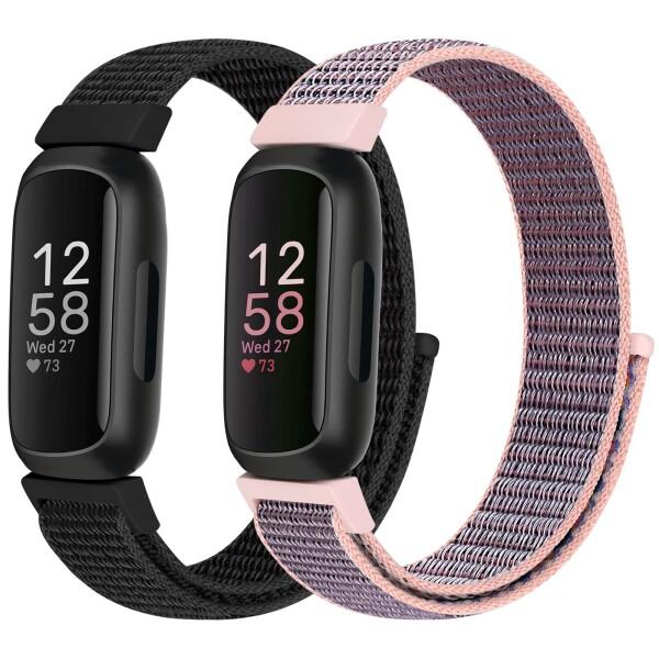 (Bcuckood) 時計バンド Fitbit Inspire 3/Inspire 2/Inspire HR/Inspire/Fitbit Ace 3/Ace 2 ナイロン スポーツループ 通気性 調節可能な交換用リストバンド ストラップ ...