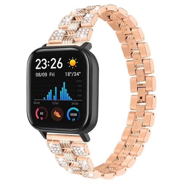 Chofit Bling Bands Compatible with Amazfit GTS/GTS2/GTS 2 mini for Women, Replacement Metal Bracelet Rhinestone Jewlery ...