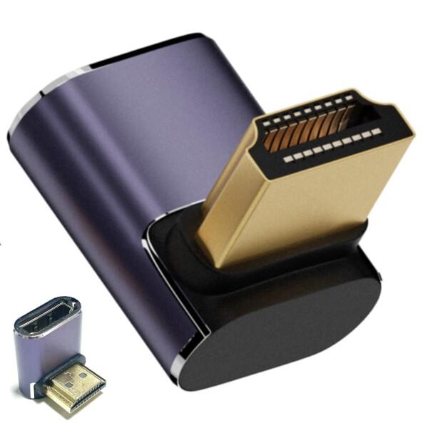 fine-R 8K HDMI 2.1 アダプタ L字 L型 48Gbps HDMI延長 アダプター コネクタ 方向変換 8K 60Hz 4K 120Hz HDR カーナビ Switch テレビ HDTV Roku Xbox 360 PS4 ...