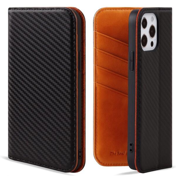 VISOUL iPhone13 Pro Maxケース 手帳型 本革 アイフォン13 Pro Maxケース 本革 レザー スマホケース iPhone 13 ProMax 手帳ケース カード収納 携帯ケース 全面保護 マグネット 横置きスタンド...