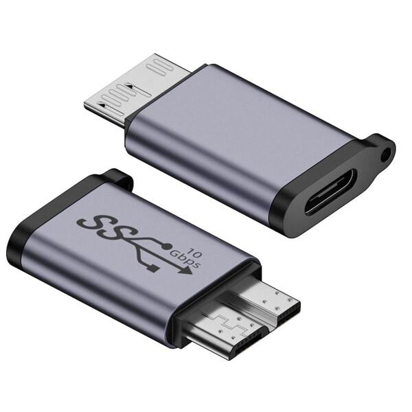 CYアダプタUSB-C USB 3.1 C型メス型からMicro USB 3.0オス型データアダプタ10 Gbpsデータ電源、チェーン付き、ノートパソコンSSDディスクに適している商品コード：66079703442型番：UC-082-MMC...