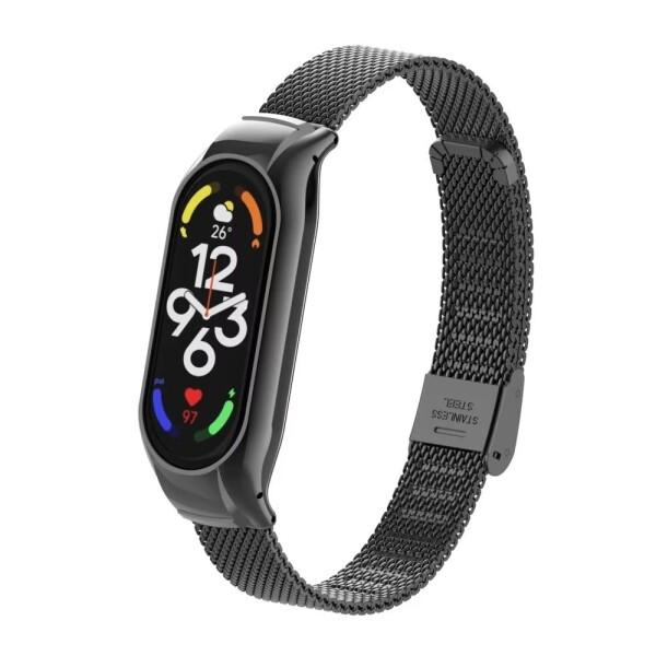 T-BLUERはXiaomi Mi Smart Band 7バンドと互換性があり、Mi Band 7 Smart Braceletフィットネストラッカーと互換性のあるステンレススチールメタル交換ストラップリストバンド商品コード：660797...