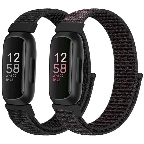 (Bcuckood) 時計バンド Fitbit Inspire 3/Inspire 2/Inspire HR/Inspire/Fitbit Ace 3/Ace 2 ナイロン スポーツループ 通気性 調節可能な交換用リストバンド ストラップ ...