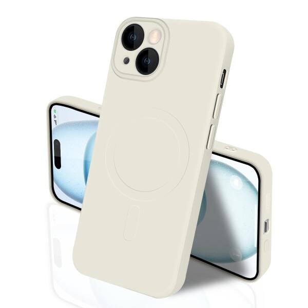 JOUMIN YAO For IPhone 15 MagSafe ケース マグネット搭載 シリコン アイフォン15 カバー スマホケース 全面保護 耐衝撃 液体シリコーン 薄型 ワイヤレス充電対応 ストラップホール付き 滑り止め 落下防止 ...