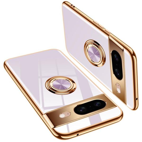 Cexitesuo For Pixel 8 ケース リング付き スタンド機能 耐衝撃 Pixel8 カバー 軽量 薄い ピクセル 8 ケース スマホケース TPU 擦り傷防止 落下防止 車載ホルダー対応 ストラップホール付き（パープル）商品...