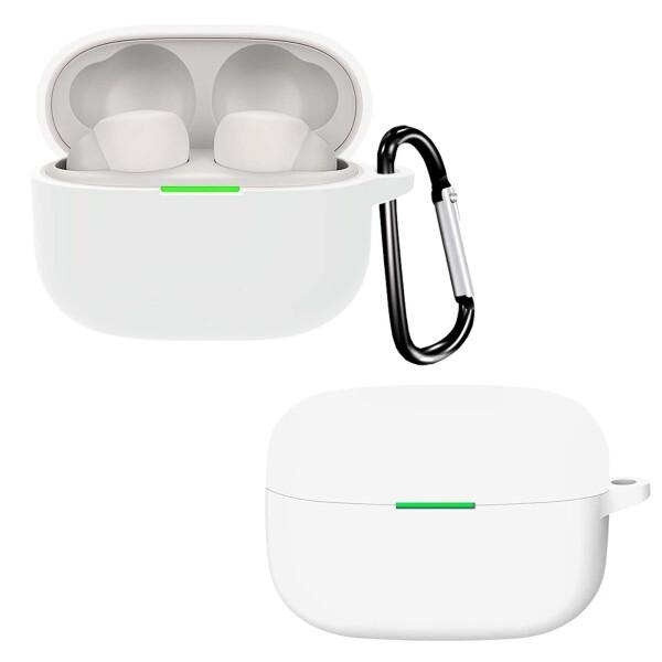 AIYYXX Linkbuds s ケース 対応 sony linkbuds s wf-ls900n 液状シリコン ケース 全面保護カバー キズ防止 耐衝撃 装着充電可能 防水 防塵 紛失防止 カラビナ付き (ホワイト)商品コード：6607...