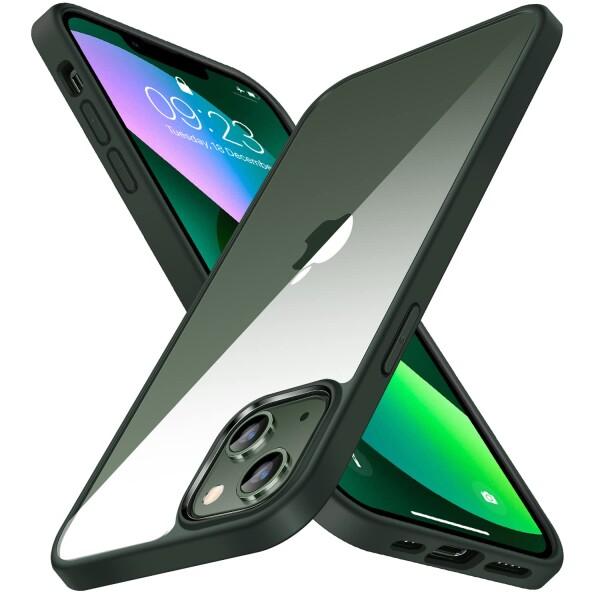 TENDLIN iPhone 13 用 ケース 黄変防止 クリア PC背面 薄型 軽量 アイフォン 13 用 カバー 6.1 インチ ケース（グリーン）商品コード：66079706279型番：Slim-Case-13GRカラー：グリーン【一...