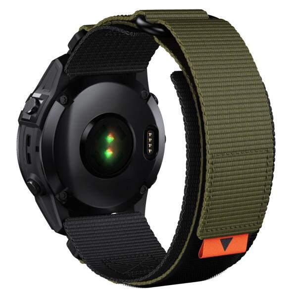 ガーミン Quick Fit 26mm アップグレード済み ウォッチ ナイロンスポーツバンド Garmin Fenix 7X / Fenix 6X / epix Pro 51mm / Fenix 5X / Enduro シリーズ用 調節可能...