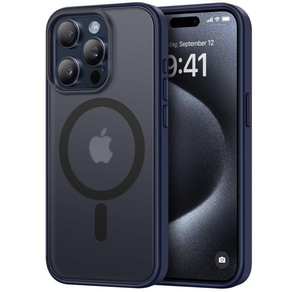 TENDLIN iPhone 15 Pro 用ケース MagSafe対応 半透明 マット感 擦り傷防止 指紋防止 薄型 対応 アイフォン15 Proカバー（ブルー）商品コード：66079706644型番：MA-MATTE-15PBUカラー：...