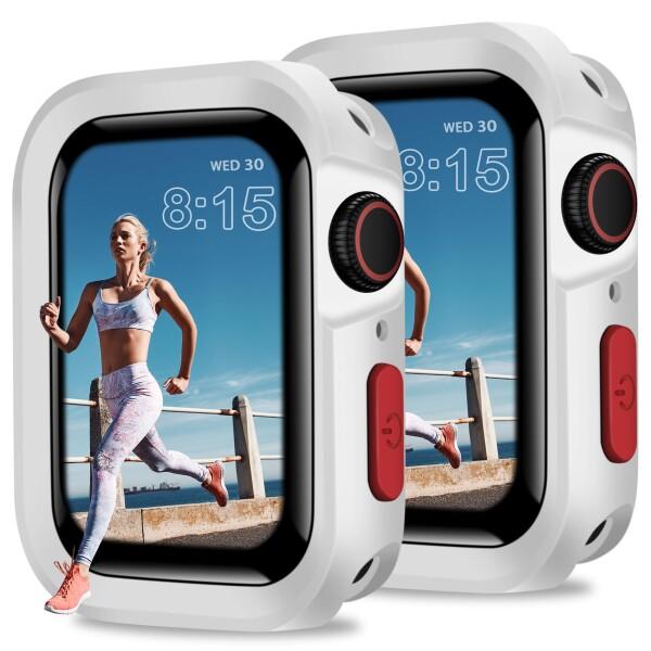 Handodo 2個セット Apple Watch ケース 44/45mm Series 9/8/7/6/5/4/SE/SE2対応 耐衝撃 アップルウォッチカバー 防水 TPU素材カバー 軽量 全面保護 女性男性と互換性のあるiWatch（...