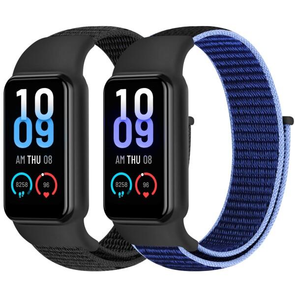 (Bcuckood) ナイロンバンド Amazfit Band 7 ストラップのみに対応 調節可能で快適なナイロンスポーツ交換用ストラップ レディース メンズ 通気性リストバンド Amazfit Band 7 ストラップ用商品コード：660...