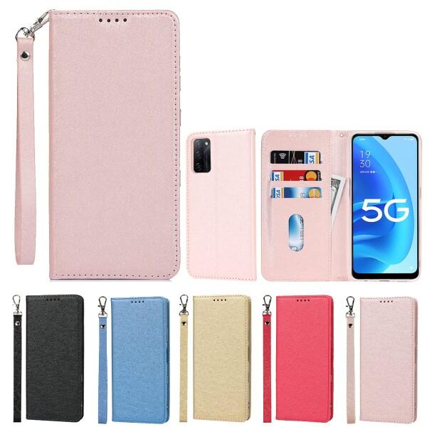 for OPPO A55S 5G ケース 手帳 財布型 for OPPOA55S 5G 手帳型 for oppo a55s 5g カバー ストラップ付き PU皮革 明るい色 内蔵マグネット 携帯カバーカードポケット ピンク商品コード：660...