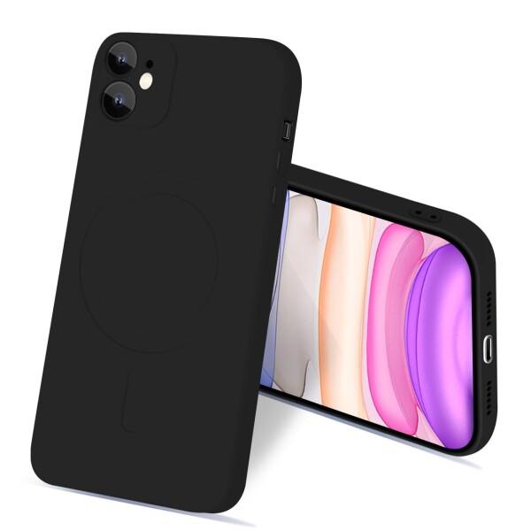 bjnosdv に適合する iPhone11 用 ケース MagSafe対応 ワイヤレス充電対応 シリコン 耐衝撃 アイフォン11 カバー 液体シリコーン スマホケース マット質感 柔軟 ストラップホール付き 指紋防止 滑り止め 落下防止 ...