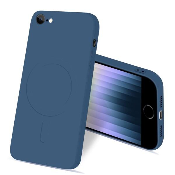 bjnosdv に適合する iPhoneSE3 / SE2 iPhone8 / 7 用 ケース MagSafe対応 ワイヤレス充電対応 シリコン 耐衝撃 アイフォンSE3 カバー 液体シリコーン スマホケース マット質感 柔軟 ストラップホ...
