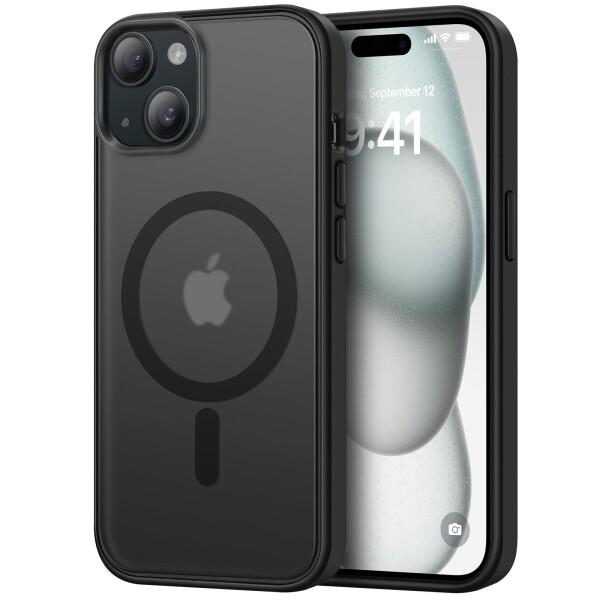 TENDLIN iPhone 15 用ケース MagSafe対応 半透明 マット感 擦り傷防止 指紋防止 薄型 対応 アイフォン15カバー（ブラック）商品コード：66079708368型番：MA-MATTE-15BLカラー：ブラックiPho...