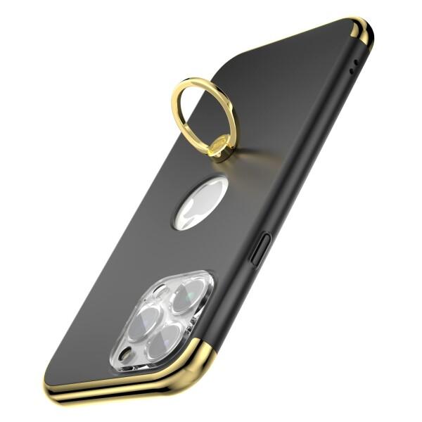 S Segoi Compatible with リング ケース 13 Pro Max ケース リング付き 3パーツ式 スタンド機能 衝撃防止 薄型 携帯カバー (ブラック)商品コード：66079708441型番：CASE13-SDSZHサイ...