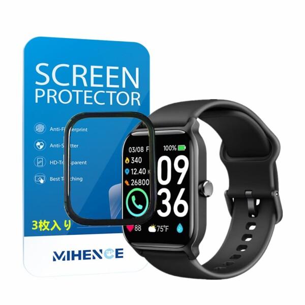 Mihence for IDW13 1.8インチスマートウォッチ保護フィルム, 3Dエッジ完全カバー PMMA 保護フィルム 対応 Gydom/TOOBUR/Konitee/Faweio IDW13 スマートウォッチ (3枚入り)商品コード...