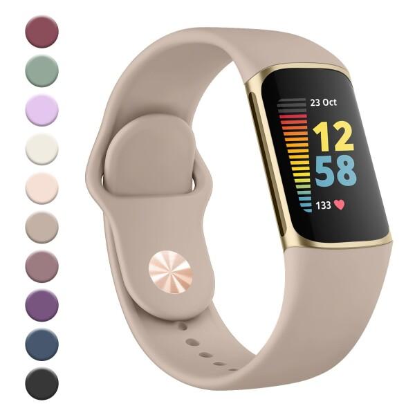 ベルト for Fitbit Charge6 ベルト Charge6 バンド Charge5 ベルト Fitbit Charge5 バンド, 交換ベルト シリコン交換バンド 柔らかい チャージ5 ベルト (ミルクティー)商品コード：6607...