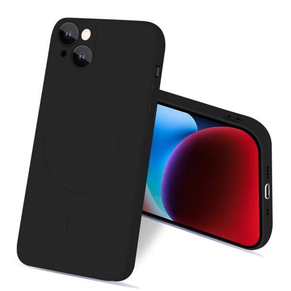 bjnosdv に適合する iPhone13Mini 用 ケース MagSafe対応 ワイヤレス充電対応 シリコン 耐衝撃 アイフォン13Mini カバー 液体シリコーン スマホケース マット質感 柔軟 ストラップホール付き 指紋防止 滑り...