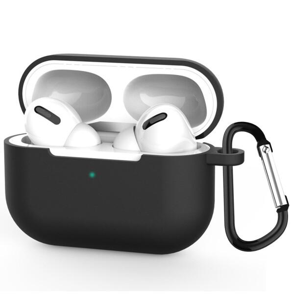 TOORQR For AirPods Pro ケース カバー AirPods Pro 第1世代シリコン素材 ケース 保護カバー 防水 防塵 落下防止 キズ防止 全面保護 軽量 カラビナ付き(ブラック)商品コード：66079709287型番：...