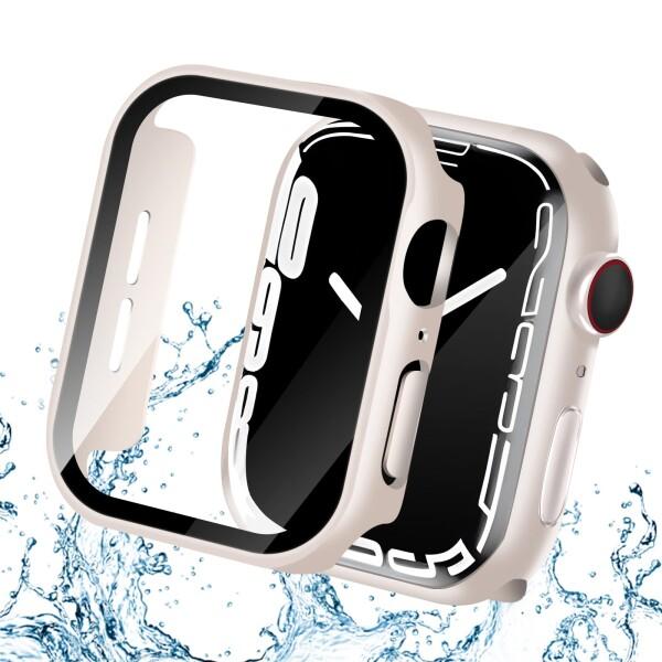 JSFOYU 対応 Apple Watch ケース 49mm 45mm 44mm 41mm 40mm アップルウォッチ カバー Series 9/8/7 41mm 全面保護 IP68 防水ケース 3D直角エッジデザイン 対応 アップルウォッ...