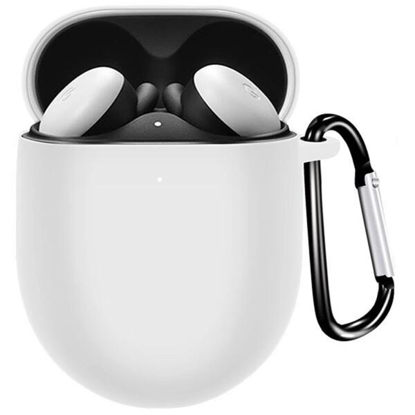 Miimall FOR Google Pixel Buds Pro 2022 適用 ケース シリコン ピクセル Buds Pro 2022 カバー 耐衝撃 防傷 軽量 ハードケース 落下防止 カラビナ付き 着装充電可能 グーグル Pixel...