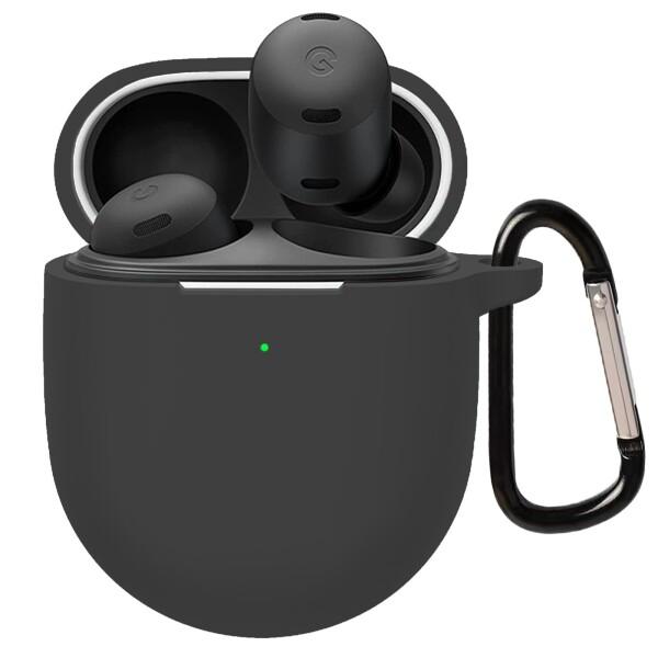 BUITFOU Pixel Buds Pro ケース Google Pixel Buds Pro 保護カバー Pixel Buds Pro ケース 柔らかい シリコン製 落下防止 キズ防止 耐衝撃 防塵 軽量 装着充電可能 カラビナ付き 紛...